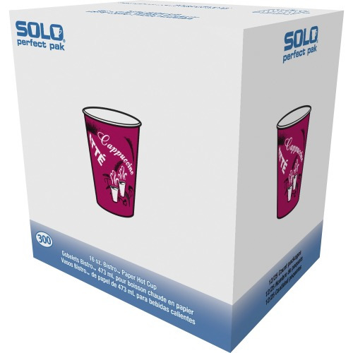 Dart Solo 16 oz Bistro Design Hot Cups - SCCOF16BI0041 - Shoplet.com
