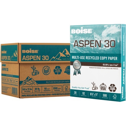 Boise ASPEN Laser Copy & Multipurpose Paper - 30% Recycled ...