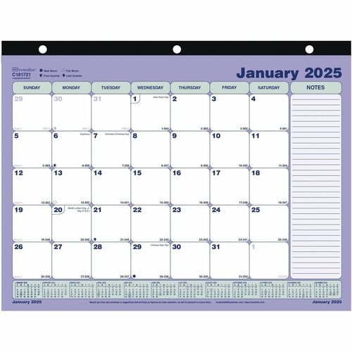 Brownline Monthly Desk Pad Wall Calendar 11x 8 1 2 English