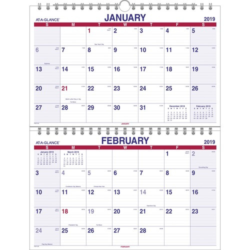 At-A-Glance Look Forward Monthly Wall Calendar - AAGPMLF928 - Shoplet.com