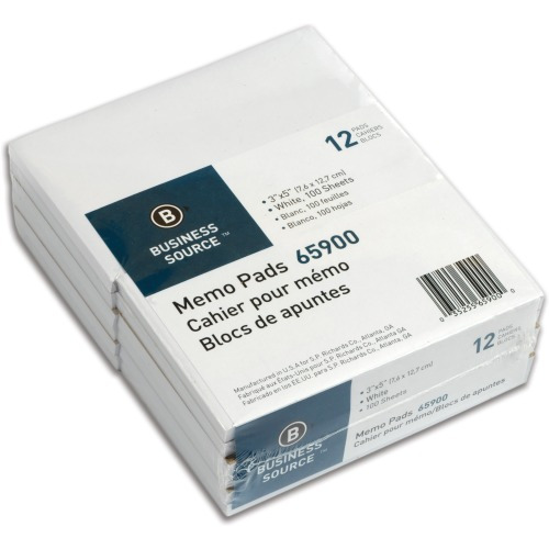 Business Source Plain Memo Pads - BSN65900CT - Shoplet.com