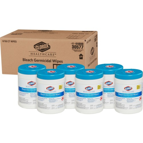 Clorox Healthcare Bleach Germicidal Wipes - CLO30577CT - Shoplet.com