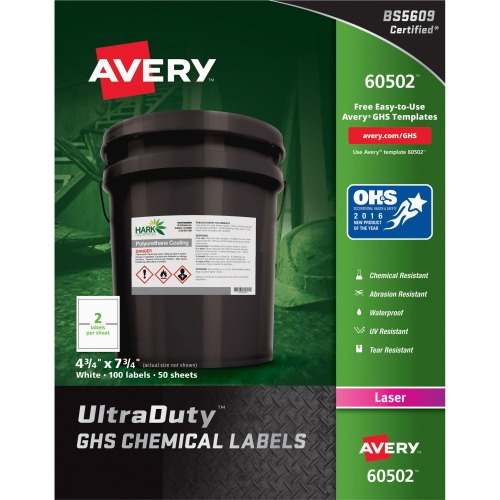 Avery UltraDuty Warning Label - AVE60502 - Shoplet.com
