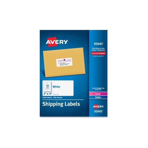 Avery Shipping Labels - Sure Feed Technology - AVE95945 - Shoplet.com