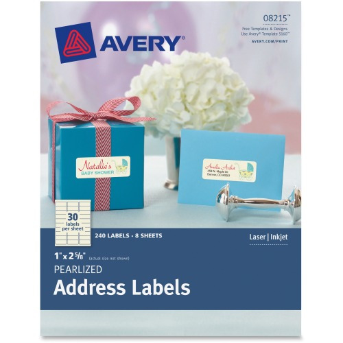 Avery Pearlized Ivory Address Labels - AVE8215 - Shoplet.com
