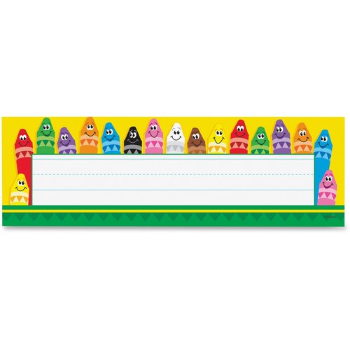 Trend Colorful Crayons Name Plates - TEP69013 - Shoplet.com