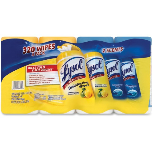 LYSOL Brand Lysol 4-pack Disinfecting Wipes - RAC90641 - Shoplet.com