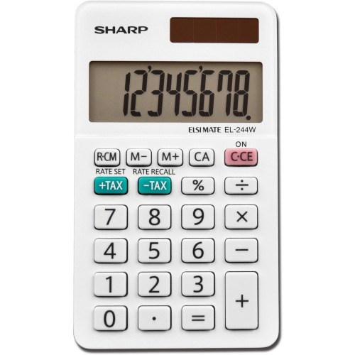 Sharp Calculators EL-244WB 8-Digit Professional Pocket Calculator ...