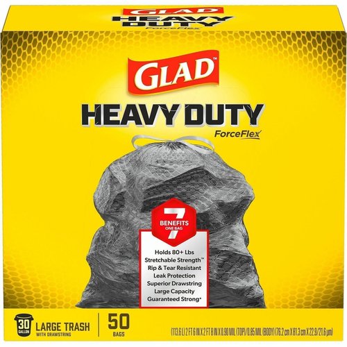 Glad ForceFlexPlus Drawstring Large Trash Bags - CLO78997 - Shoplet.com