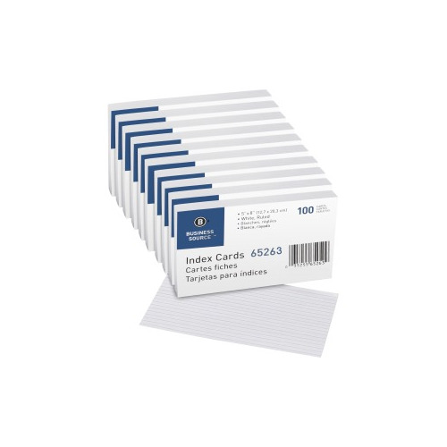 Business Source Ruled Index Cards - BSN65263BX - Shoplet.com