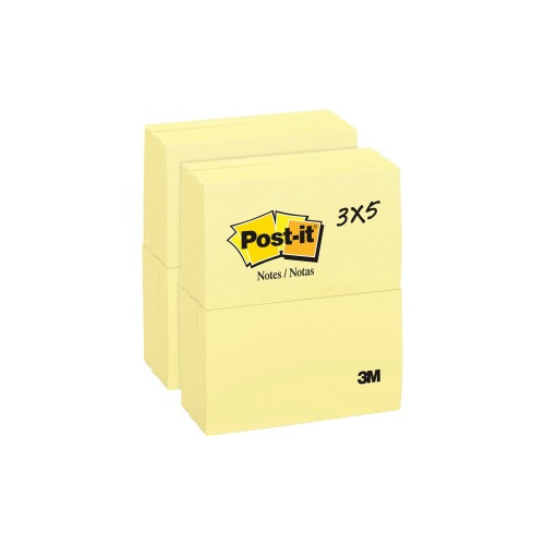 Post-it Notes Original Notepads - MMM655YWBD - Shoplet.com