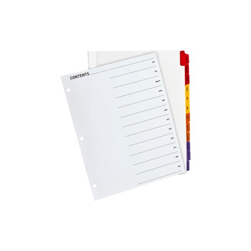 Business Source Jan-Dec Monthly Table of Contents Index Dividers ...