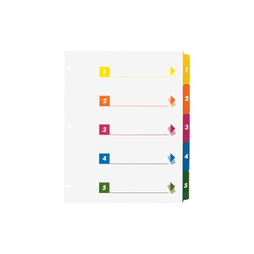 Business Source Color-coded Table of Contents/Tabs Index Dividers ...