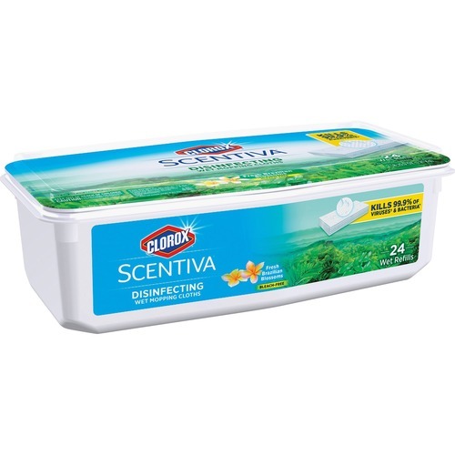 Clorox Scentiva Disinfecting Wet Mopping Pad Refills, Bleach-Free ...