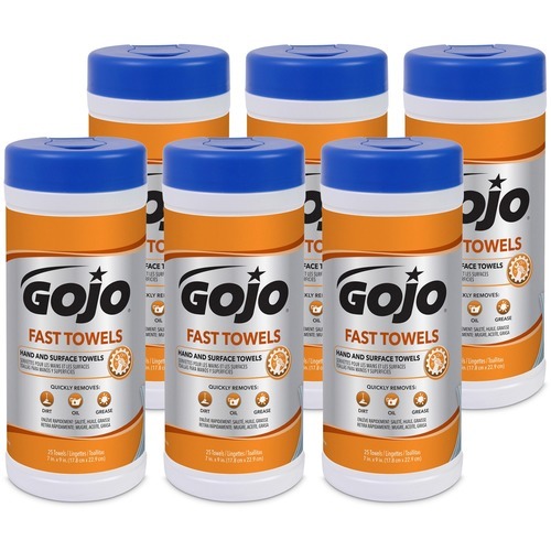 Gojo Fast Towels Hand/Surface Cleaner - GOJ628206CT - Shoplet.com