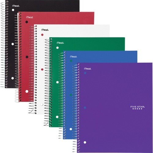 Mead Five Star Subject Spiral Notebook - MEA73930 - Shoplet.com