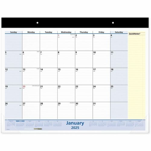 At-A-Glance QuickNotes Monthly Desk Pad Calendar, Standard - AAGSK70000 ...