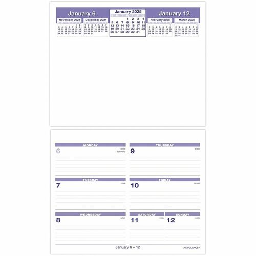 At-A-Glance Flip-A-Week Desk Calendar Refill - AAGSW705X50 - Shoplet.com