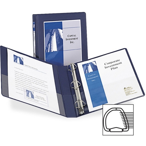 Avery Heavy-Duty Framed View 3-Ring Binder, 1" EZD Rings, Navy Blue ...