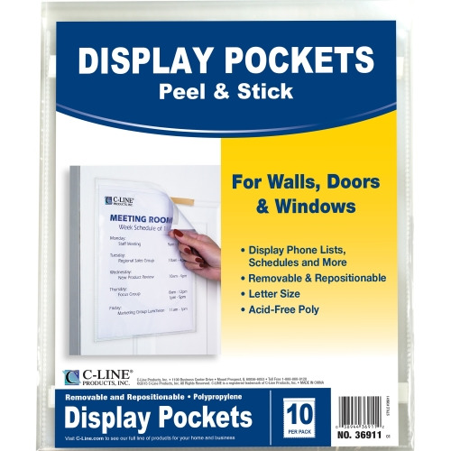 C-Line Display Pockets - CLI36911 - Shoplet.com