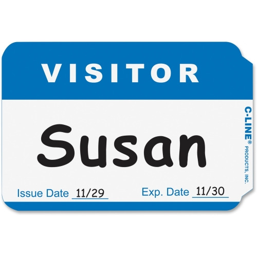 C-Line Adhesive Visitor Name Badges - CLI92245 - Shoplet.com