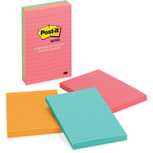 Post-it Lined Notes - Poptimistic Color Collection - MMM6603AN ...