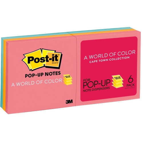 Post-it Pop-up Notes - Cape Town Color Collection - MMMR330AN - Shoplet.com