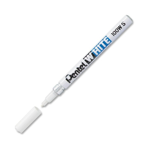 Pentel Felt Tip White Markers - PEN100WS - Shoplet.com