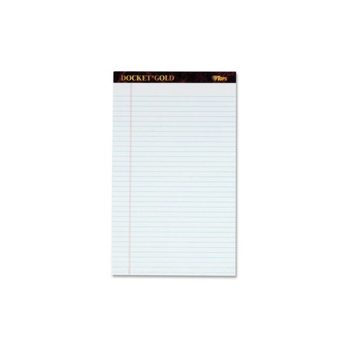 TOPS Docket Gold Legal Ruled White Legal Pads - Legal - TOP63990 ...