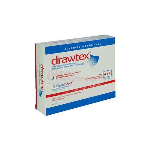Drawtex Hydroconductive Dressing with Levafiber, 4 x 4 Inch - EL00302 ...