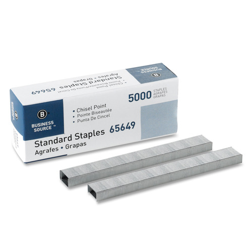Business Source Chisel Point Standard Staples, 210 Per Strip - 1/4" Leg ...