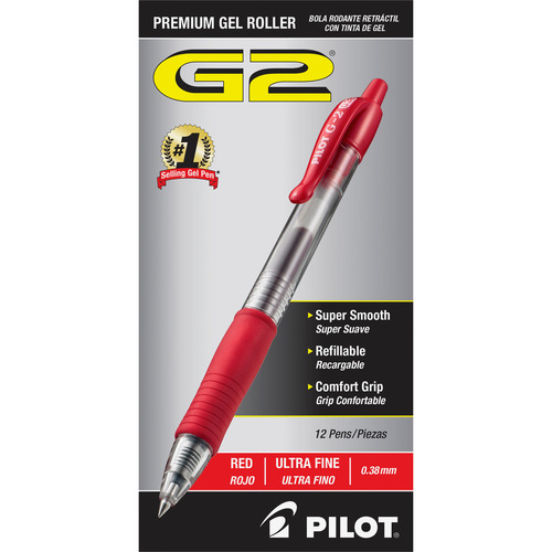 Ultra Fine Gel Pens Pilot G2 Retractable Gel Pens - Ultra Fine 0.38mm ...