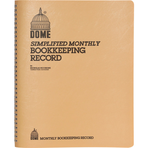 Dome Bookkeeping Record Book, 128 Sheet(s) - Wire Bound - 8 3/4" x 11 1 ...