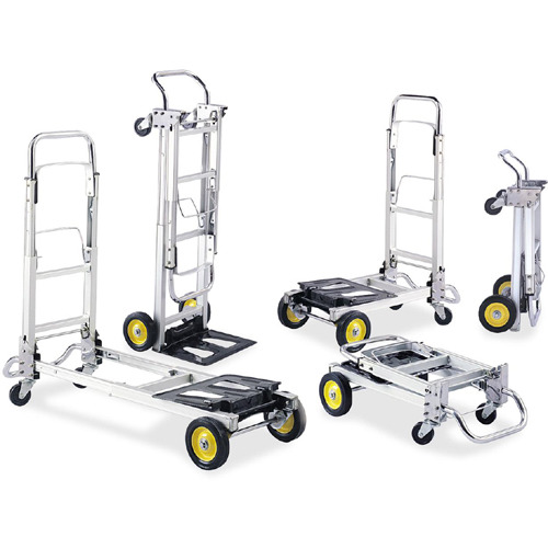 Safco HideAway Convertible Hand Truck, 400 lb Capacity - 4 Casters - 6 ...