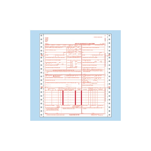 Tops CMS-1500 Claim Forms w/o Sensor Bar for Laser Printer - TOP50126 ...