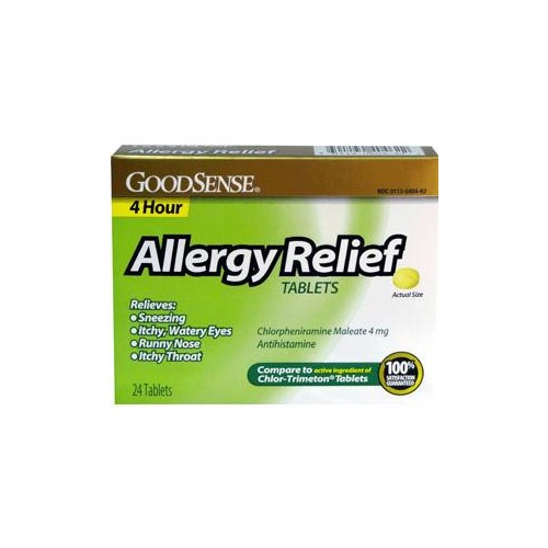 Geiss, Destin & Dunn Inc. Allergy Relief Tablet, 4 mg Chlorpheniramine ...