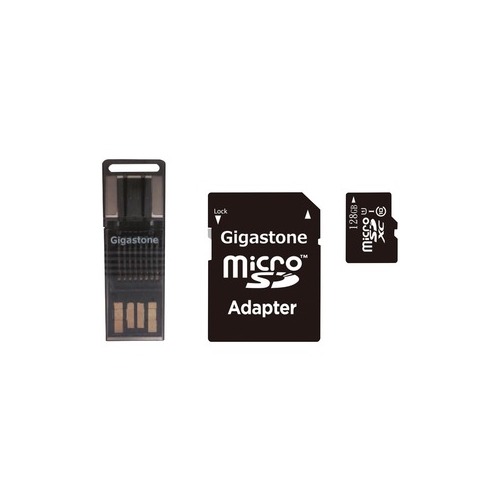 Gigastone(r) Gigastone GS-4IN1600X128GB-R Prime Series microSD Card 4 ...