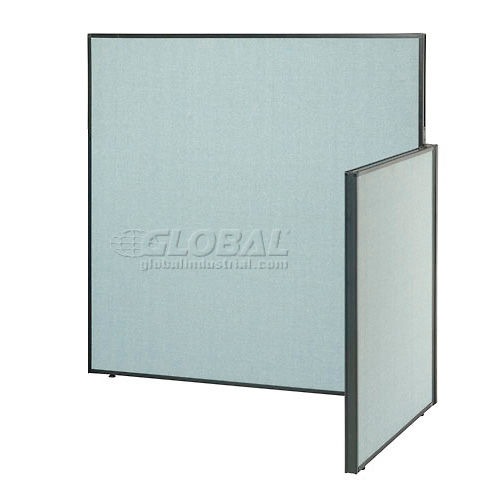 Interion Pre-Configured Office Cubicle 4'W x 4'D x 60""H Add-On Kit ...