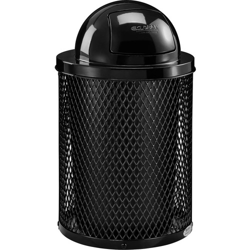 Nexel Global Industrial Outdoor Steel Diamond Trash Can With Dome Lid ...