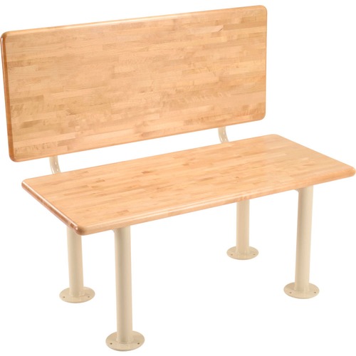 Global Industrial ADA Locker Room Bench Hardwood 42""W x 20""D x 37-1/4 ...