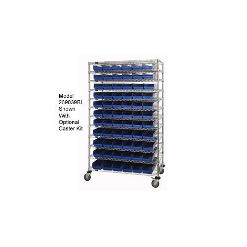 Nexel Global Industrial Chrome Wire Shelving with 88 4"H Plastic Shelf ...