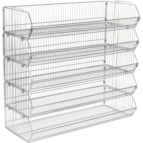 Nexel Global Industrial Modular Wire Stacking Bin Basket Rack, 48"W x ...