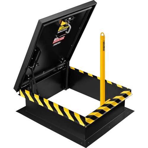 Nexel Global Industrial Yellow Powder Coated Steel Ladder Safety Post ...