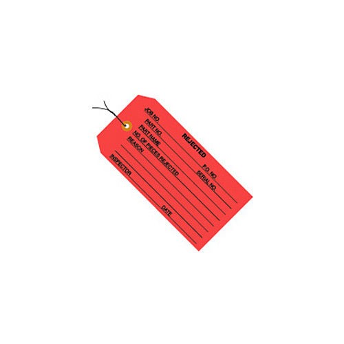 Nexel Global Industrial Inspection Tag "Rejected", Pre Wired#5, 4-3/4"L ...
