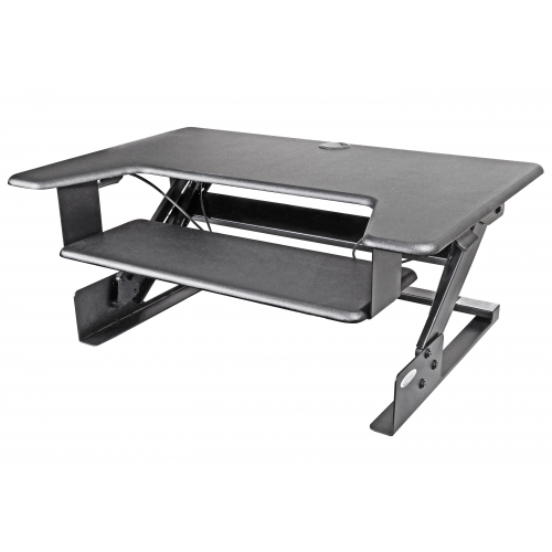 Kantek Sit to Stand Desktop Workstation, Black - KTKSTS900 - Shoplet.com