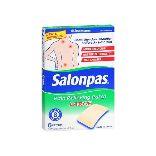 Salonpas Topical Pain Relief Salonpas® 3.1% - 6% - 10% Strength Camphor ...
