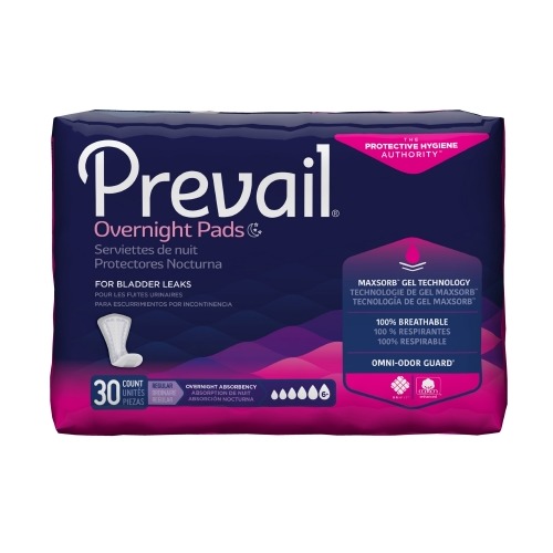 Bladder Control Pad Prevail® Daily Pads Overnight 16 Inch Length Heavy ...