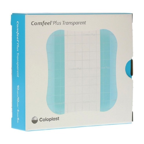 Hydrocolloid Dressing Comfeel® Plus Transparent Thin 4 X 4 Inch Square ...