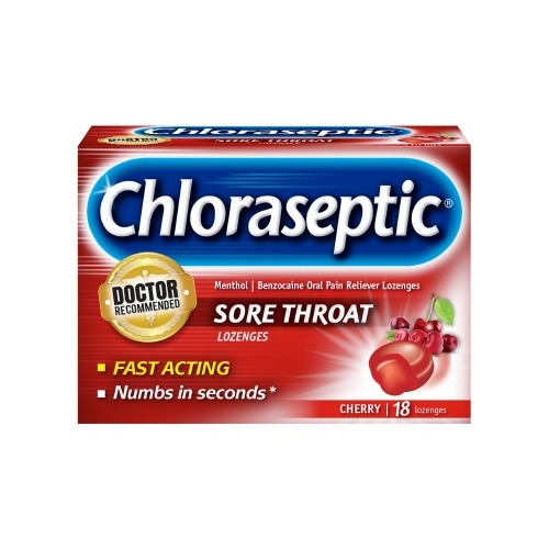 Chloraseptic Sore Throat Relief Chloraseptic® 1.4% Strength Lozenge 18 ...