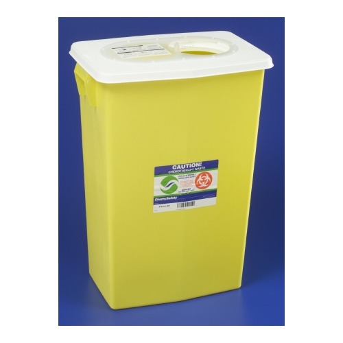 Sharpsafety Chemotherapy Waste Container SharpSafety™ 18 Gallon Yellow ...